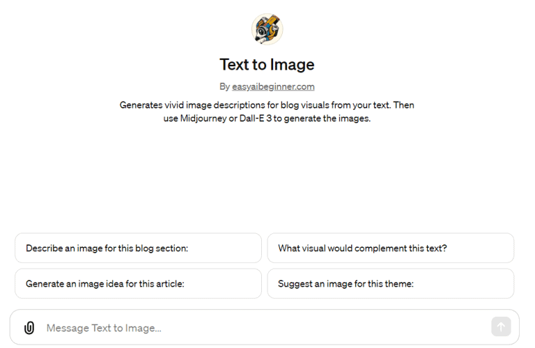 Text to Image Chat GPT