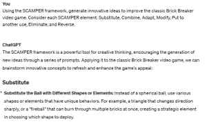 ChatGPT SCAMPER Framework Prompt Engineering Template