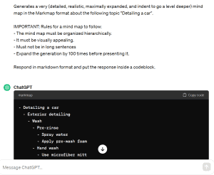Creating a ChatGPT Mind Map with Markmap: AI Mindmap ChatGPT Prompt
